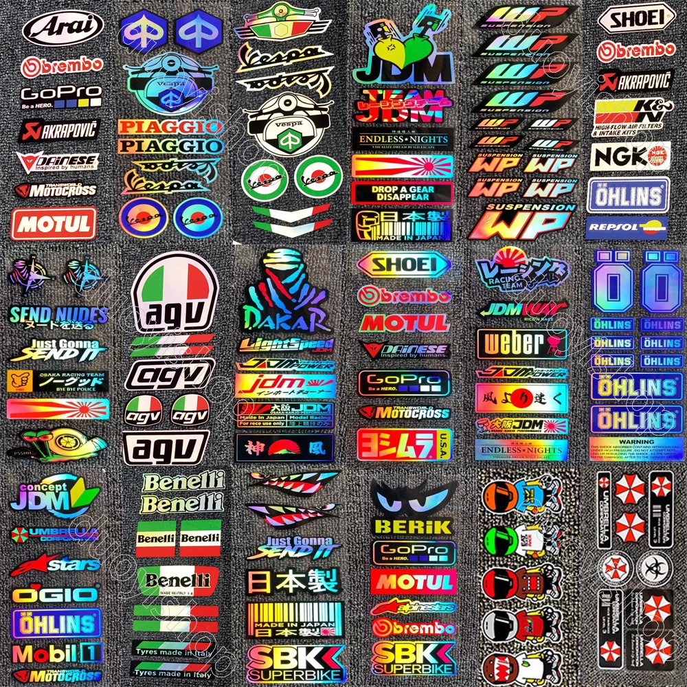 1 Set Reflective Motorcycle Side Strip Bike Helmet Sticker Car Vinyl ...