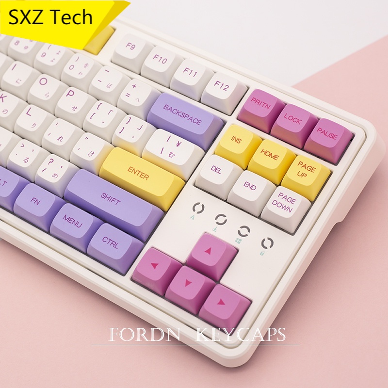 Ice cream colorful cute keycap xda profile rk68/84/100keys 60% 65% 85% ...