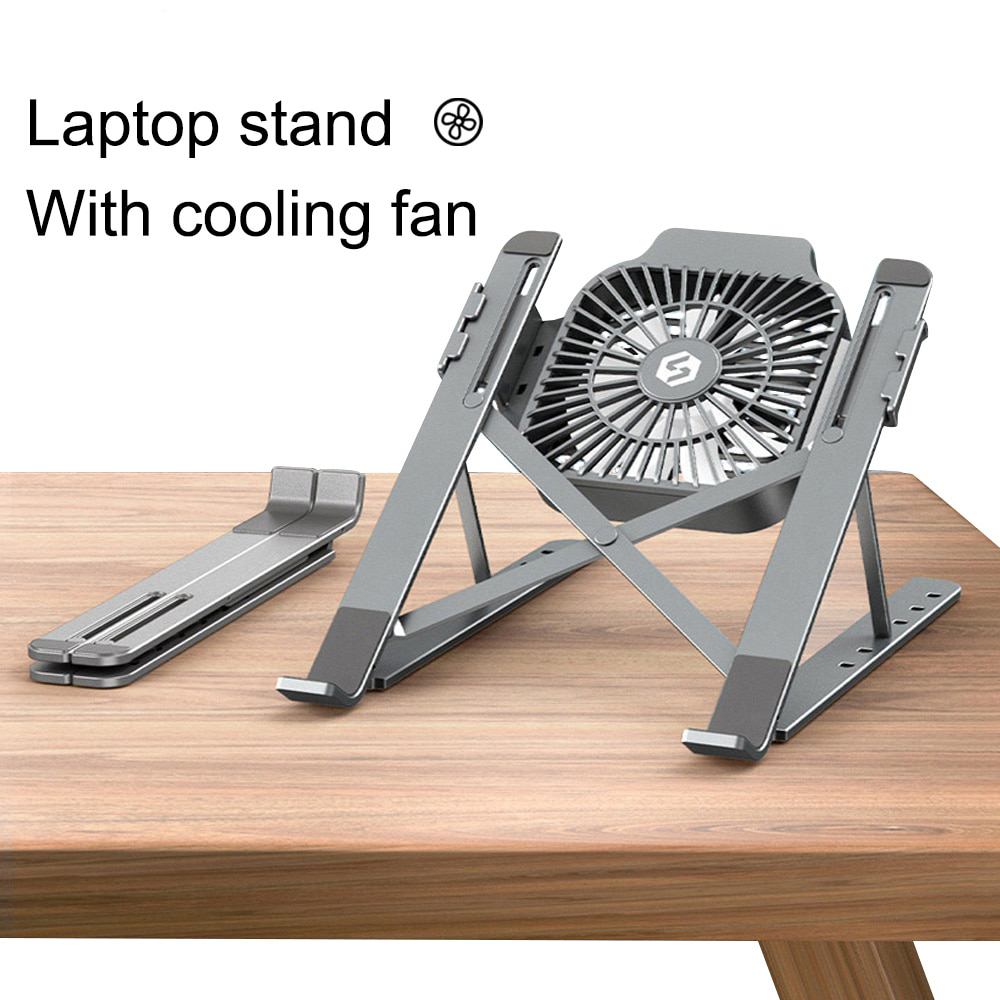 Foldable Laptop tablet Stand With Cooling Fan Heat Dissipation For ...