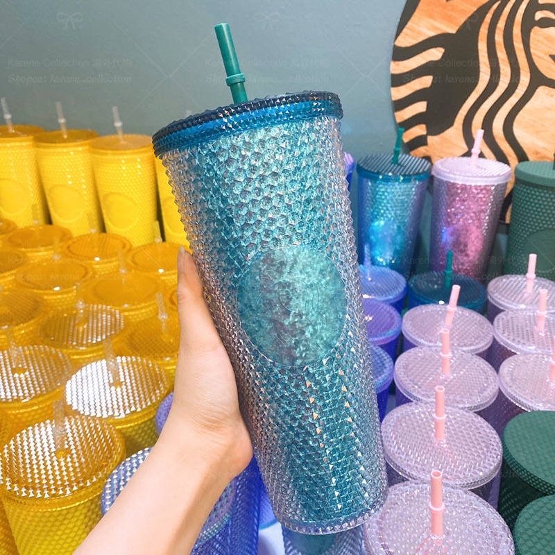 Starbucks Studded 2021 Series Glittery Blue Studded Cup 710ml Indonesia Starbucks Durian Cup ...