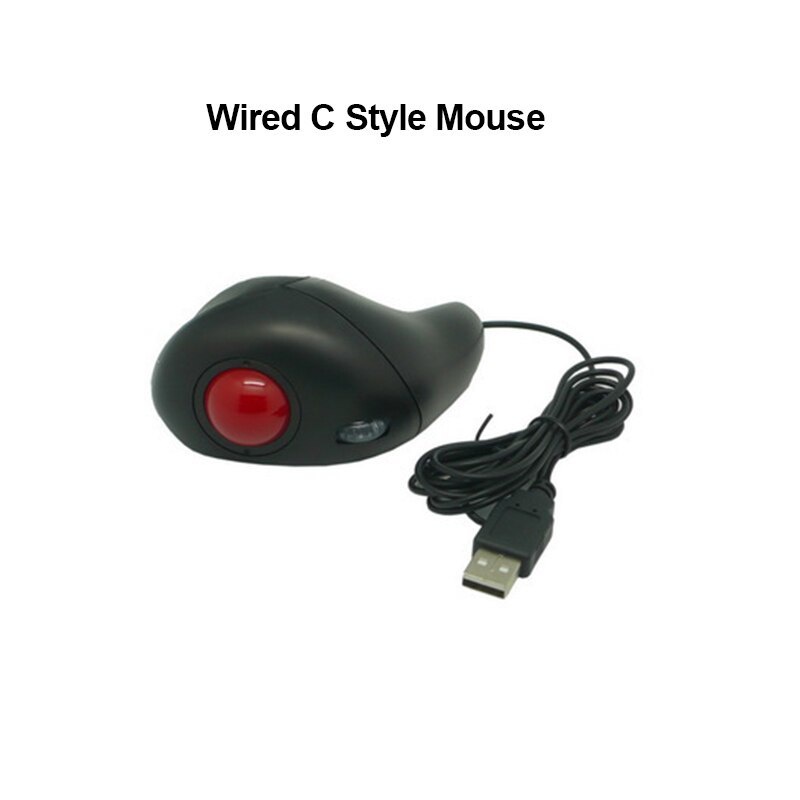 Wireless Trackball Mouse Vertical 2.4GHz Digital Thumb-Controlled Mause ...