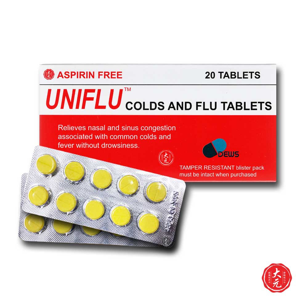 UNIFLU Cold & Flu Tablets • 20 Tablets | Shopee Singapore