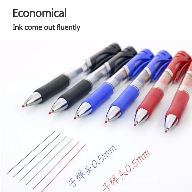 2 pens + 10 refills! Large capacity 0.5mm retractable gel pen set ...