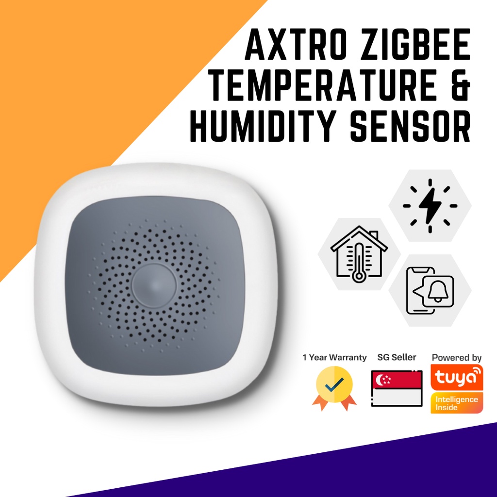 AXTRO Tuya ZigBee Smart Real-Time Temperature & Humidity Monitor Sensor Alexa Google Home ...
