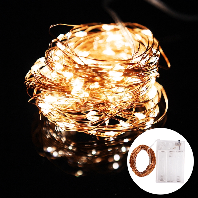 2M 3M 5M 10M Copper Wire LED String Lights/ Battery Operated Starry ...