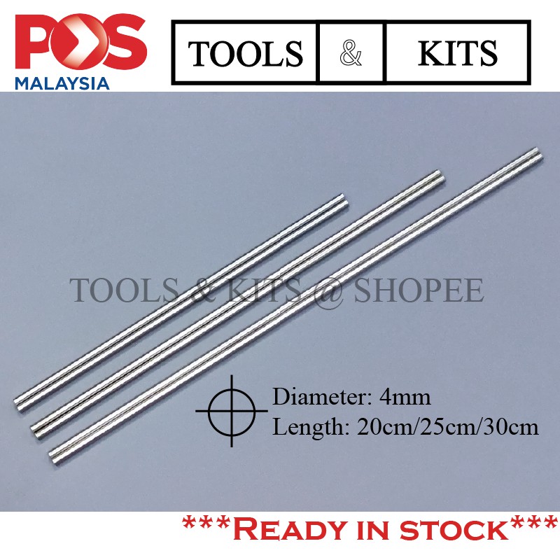 4mm Diameter Linear Steel Metal Rod 10cm/15cm/20cm/25cm/30cm DIY ...