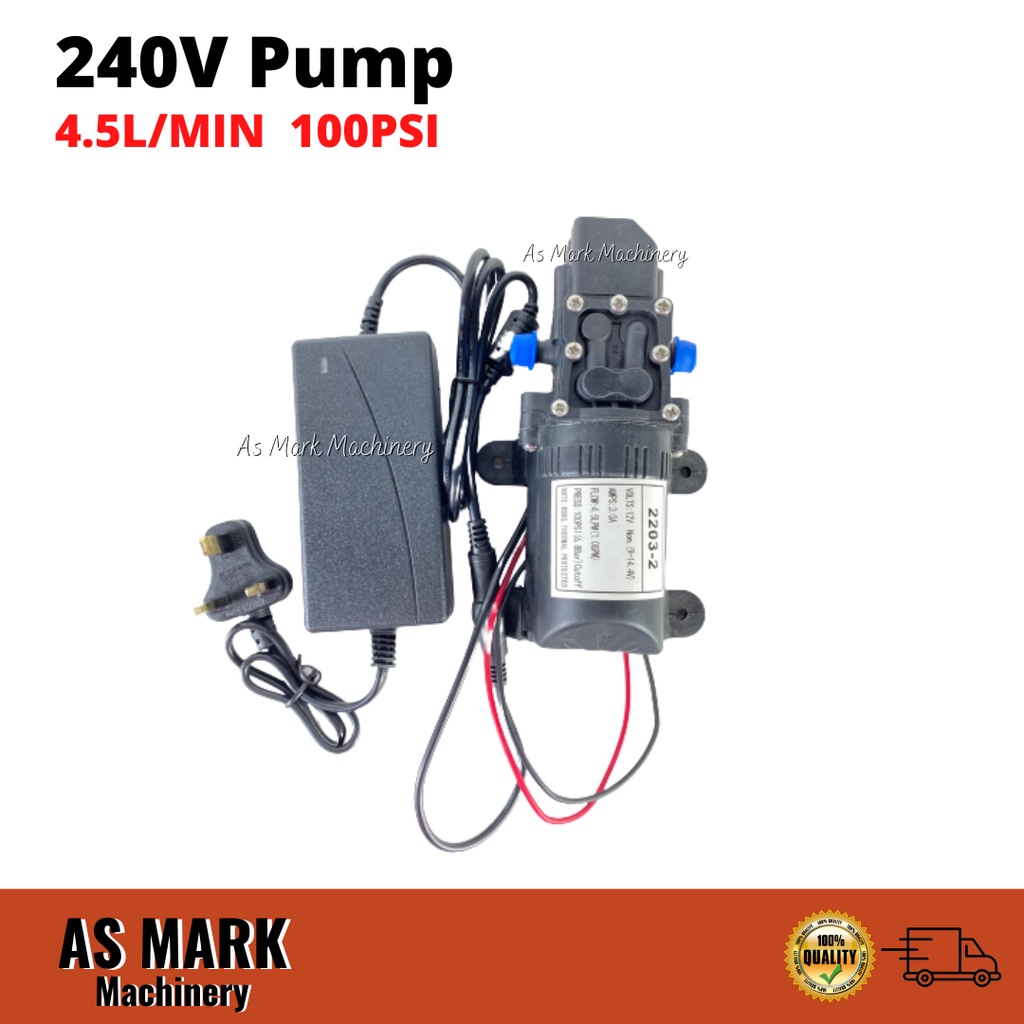 240V/DC-12V 10MM S.PUMP 4.0L/MIN(H*T) 5.5L/MIN(100PSI)5.0L/MIN(120PSI ...