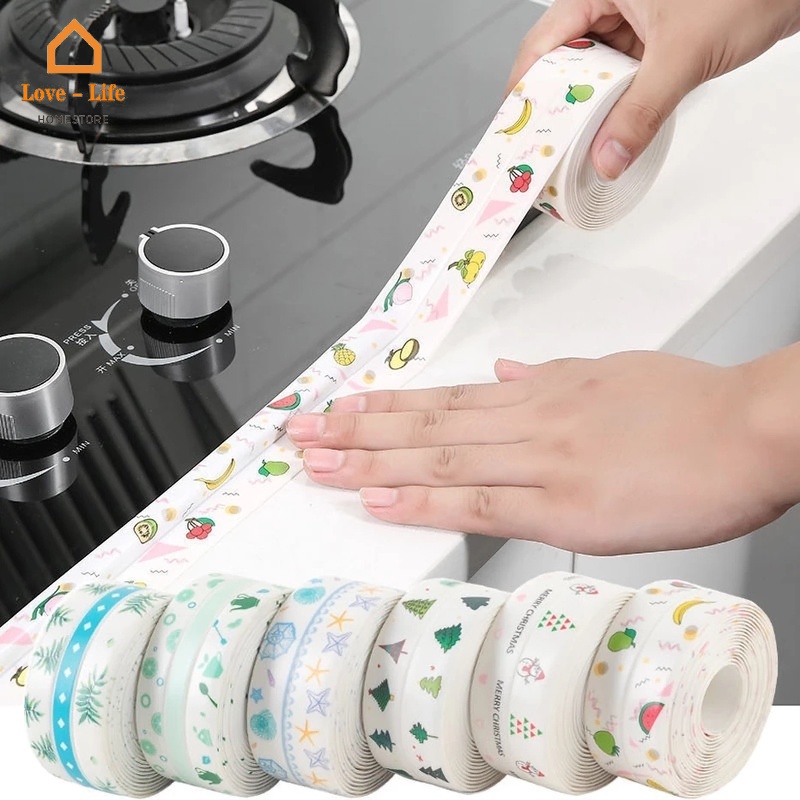 3.8cm*1m Kitchen Sink Waterproof Sticker/ Bathroom Countertop Mildew ...