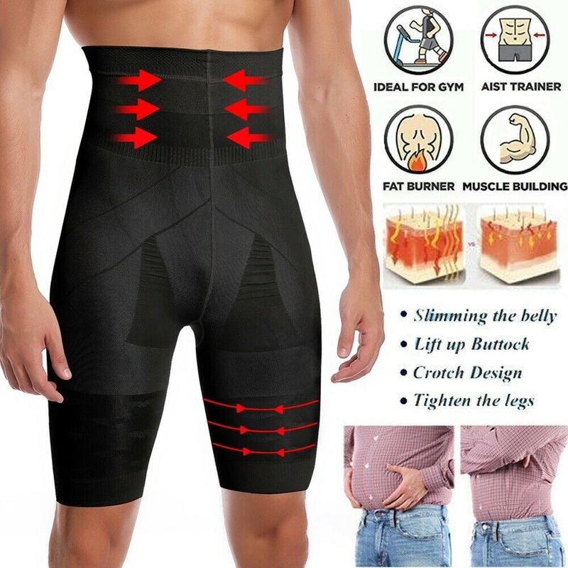 Girdle Pants Men High Waist Slimming Shaper Abdomen Girdle Underwear ...