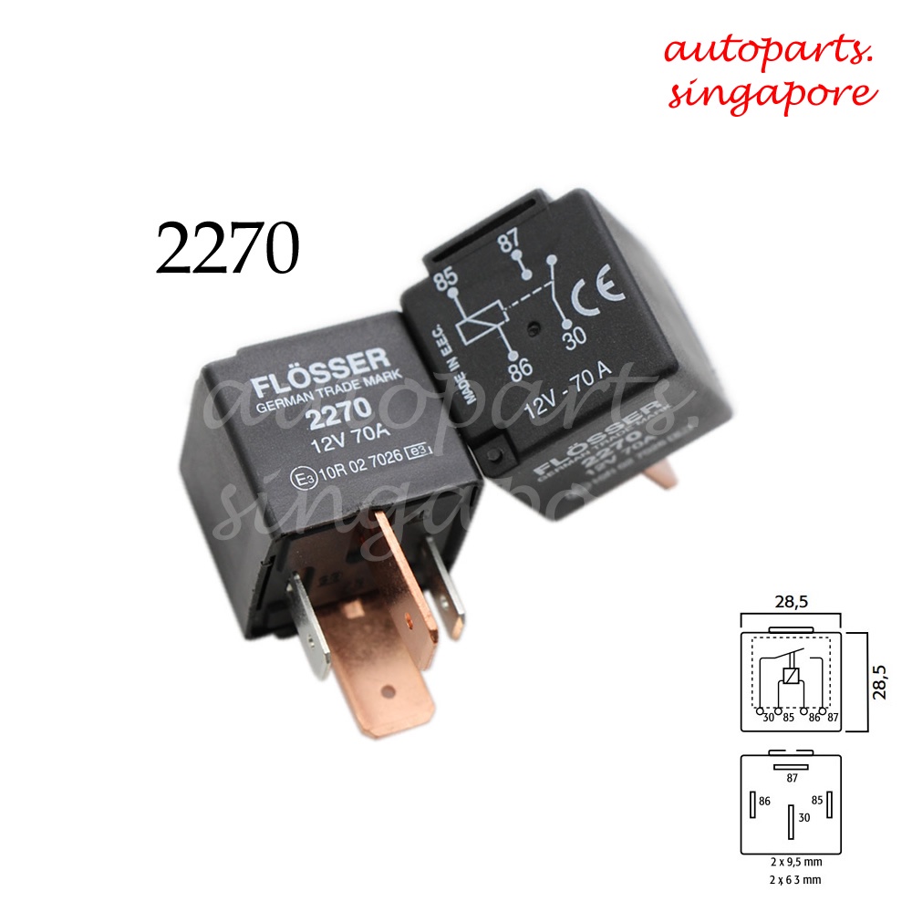 Flosser 12VDC Universal 4 pin Power Relay Diode Resistor for automotive ...