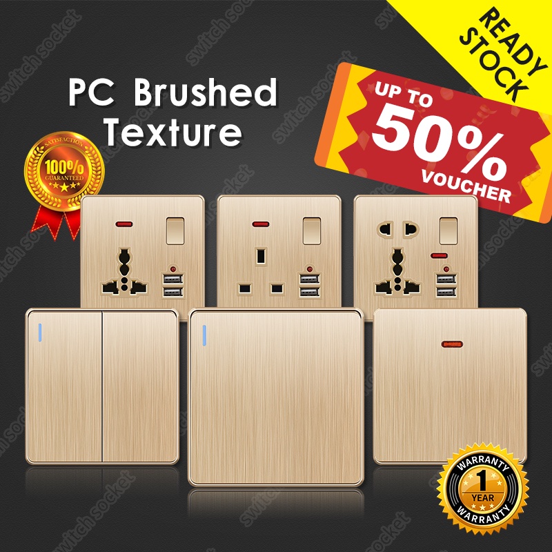 XCPOS wall light switch socket led indicator usb power socket PC ...