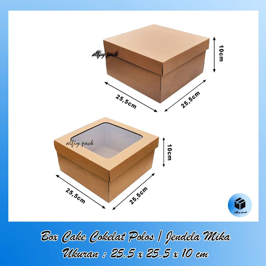 1 pack contains 10 pcs TART CAKE BOXES PLAIN CHOCOLATE / MIKA WINDOW ...