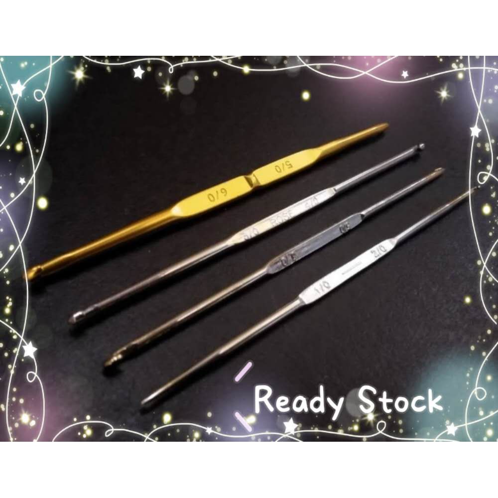 Jarum Kait Dua Kepala/ Double Headed Crochet Hooks (Rose/ Tulip) (SH ...
