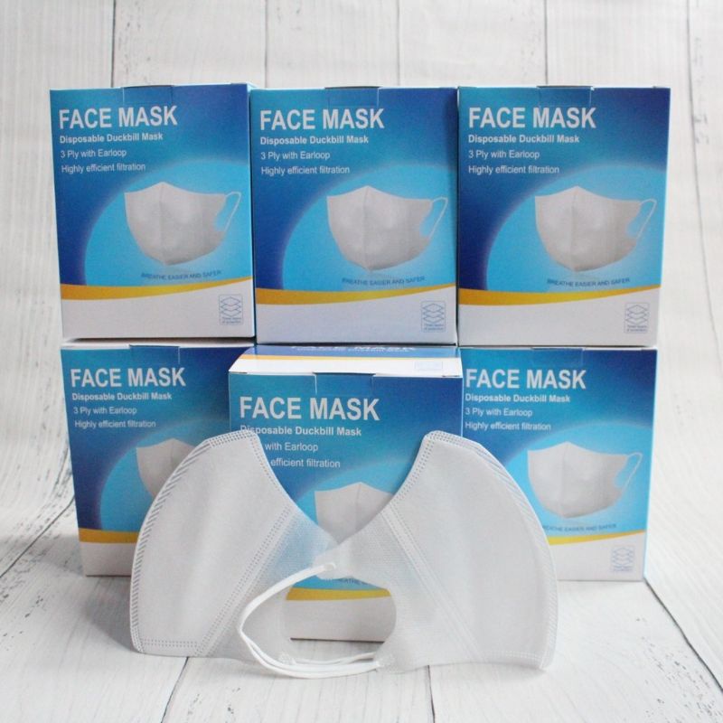 Duckbill Mask 3ply earloop disposable facemask Duck Bill IMPORT medical ...