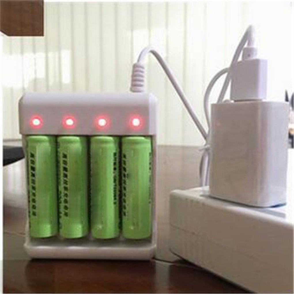 USB 4 Slots Fast Charging Battery Charger Short Circuit Protection AAA ...