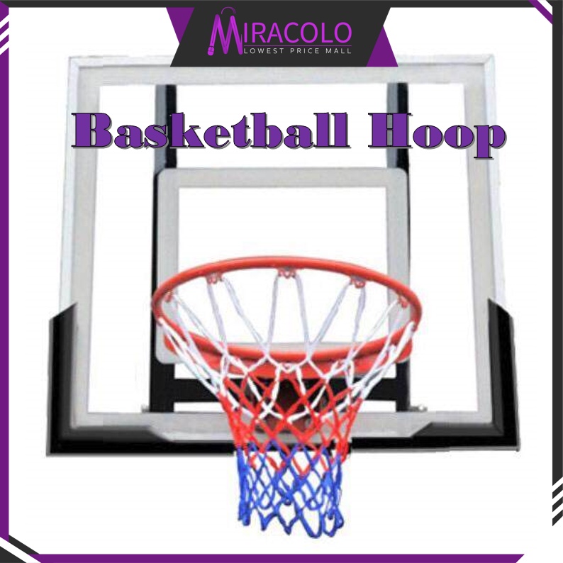 MIRA Wall Mounted 45cm Adults Basketball Hoop Standard Steel Hoop Net ...