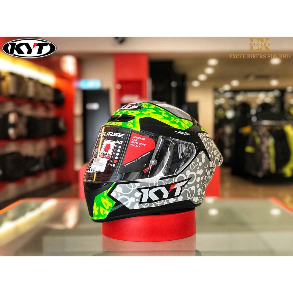 KYT HELMET TT COURSE TONY ARBOLINO/Full Face Helmet / Motorcycle Helmet ...