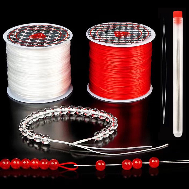 40M 0.7mm Jewelry Thread Stretch Elastic Beads Cord Crystal String Line ...