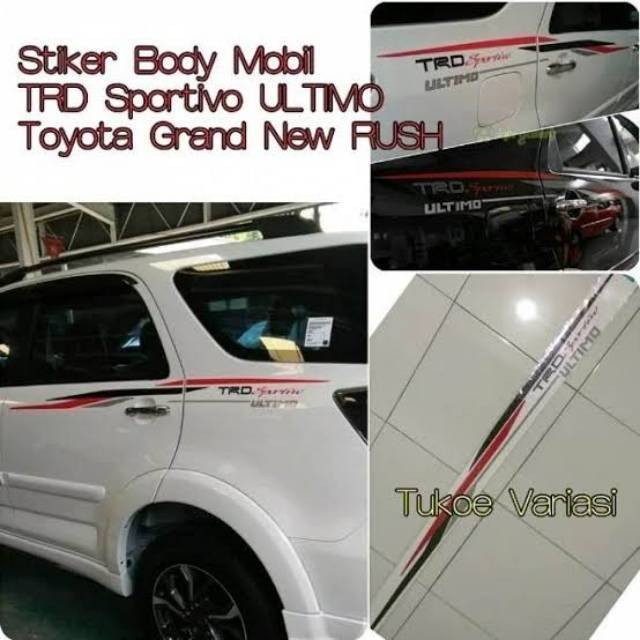 Toyota rush list car sticker, toyota rush car body, trd sportivo ...