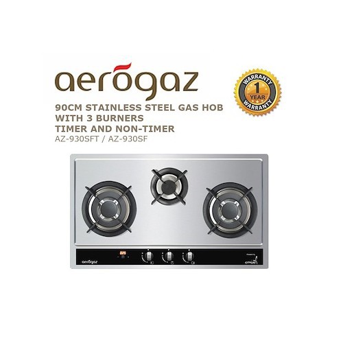 Aerogaz 90cm Stainless Steel Gas Hob with Timer AZ-930SFT | Shopee ...
