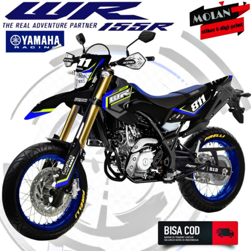Decal Sticker Striping Fullbody Variation Yamaha WR 155 R (CAN ADD NAME ...