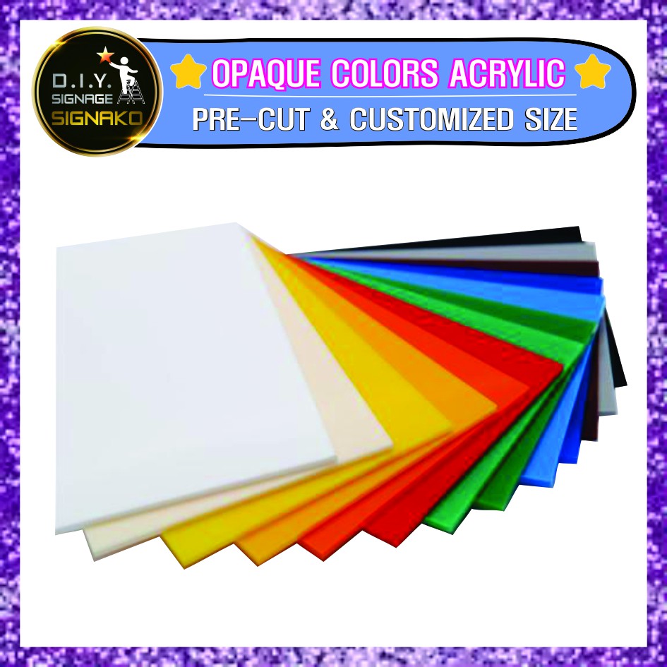 Colorful Opaque Acrylic Sheet Pre Cut & Customized Size Sheets Plastic ...