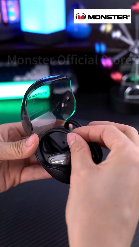 Monster Open Ear 202 Bone Conduction 5.3 Bluetooth wireless headphones ...