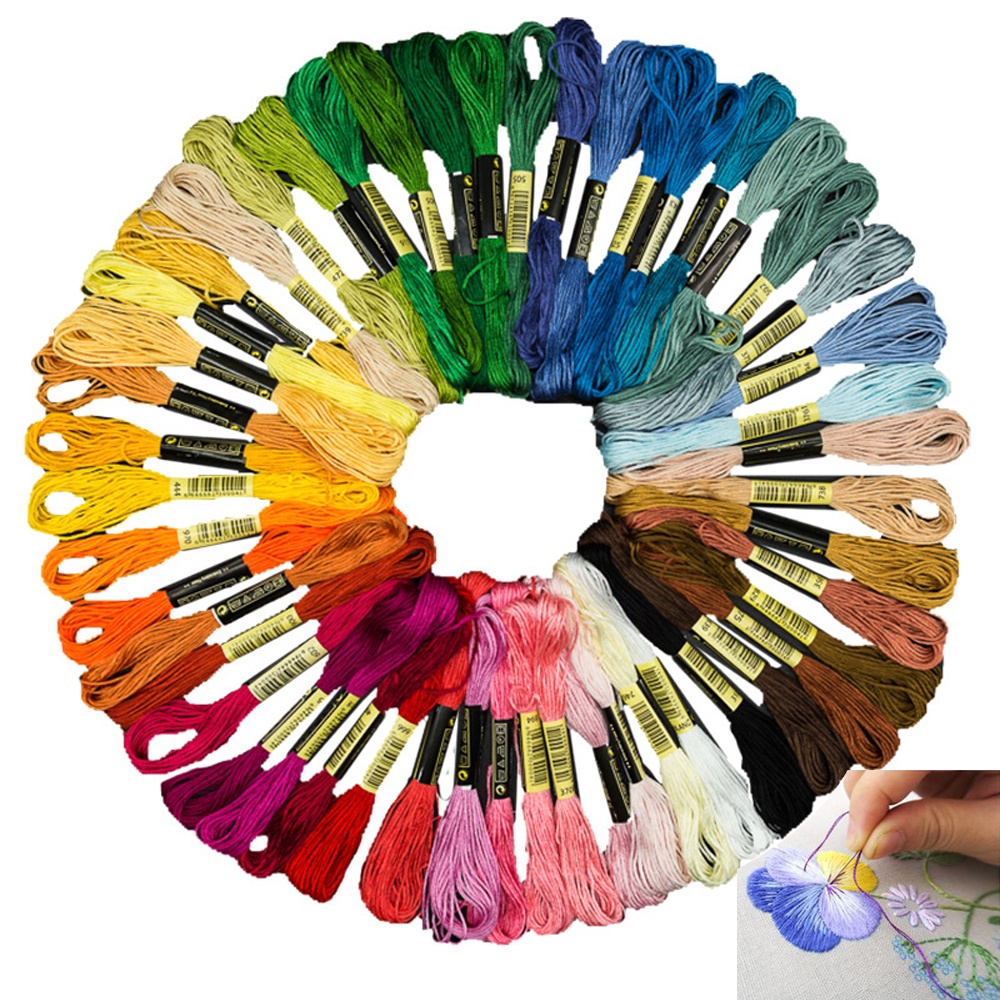 12/24/36/50/100/200 pcs Embroidery Thread Cross Stitch 8M DMC ...