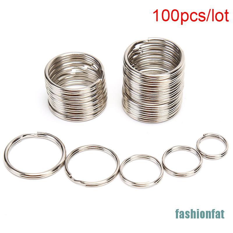 fashionfat 100pcs/lot Key Rings DIY Metal Key Holder Split Rings Hoop ...