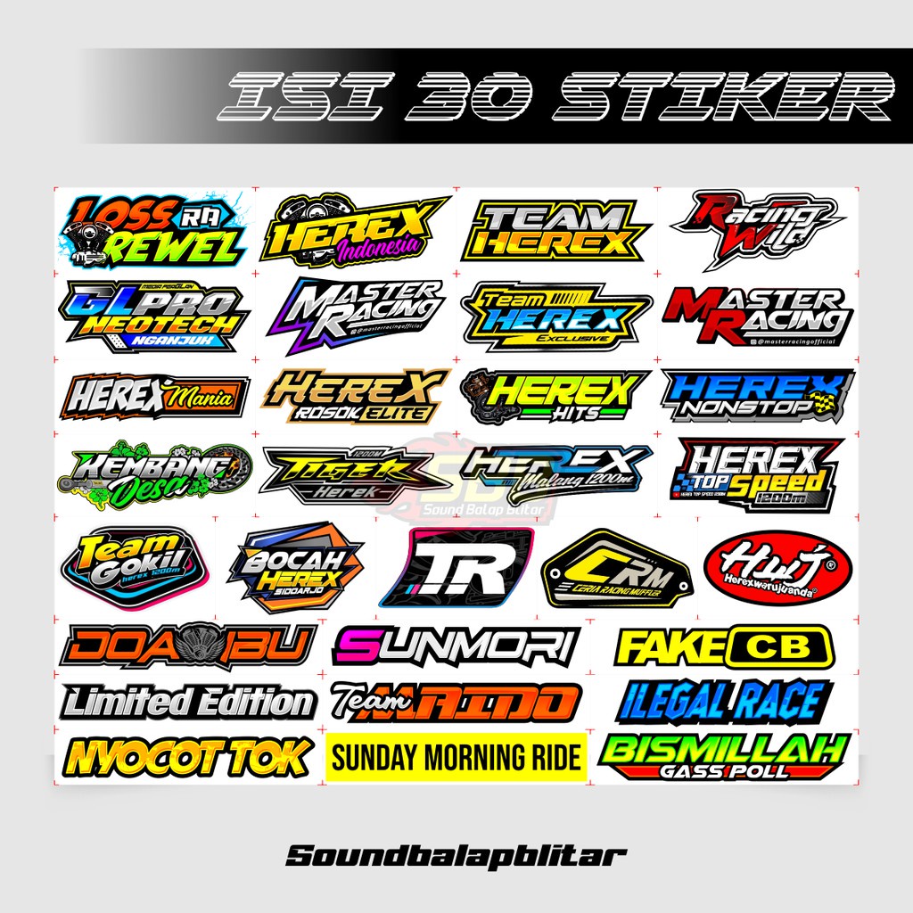 30-pack honda gank Motorcycle Sticker - Sticker - Hologram Racing ...