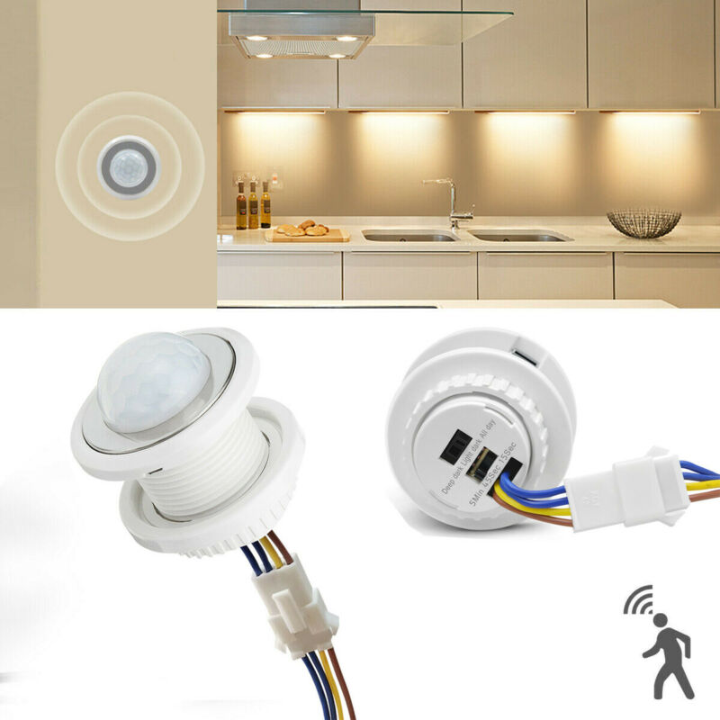 Mini LED Downlight Adjustable Time Delay PIR Infrared Human Body Motion ...