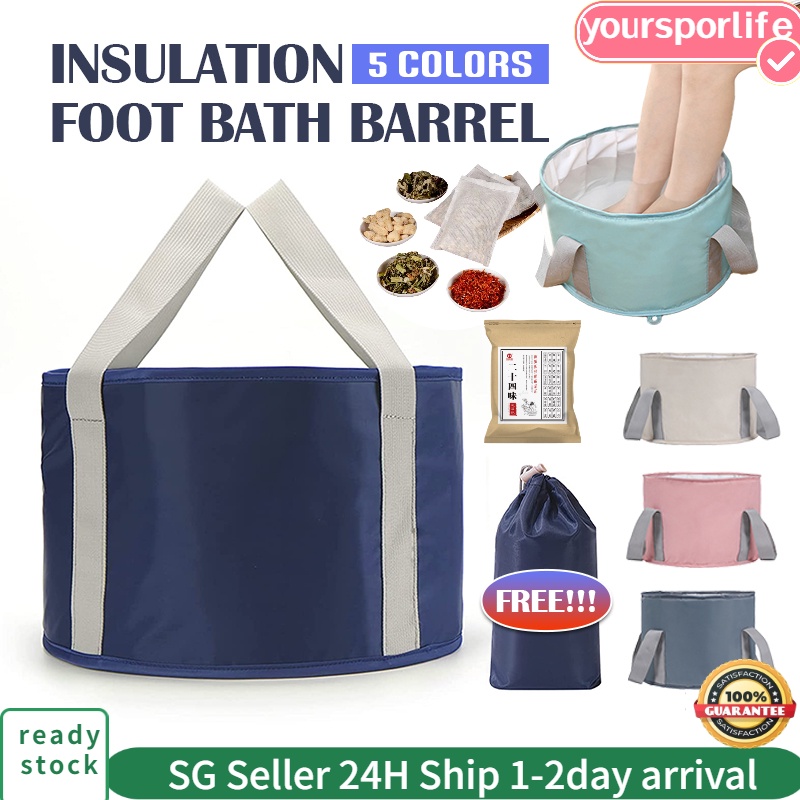 【SG SOTCK】Foldable Basin Foot Baths Bucket Bag Foot Spas Soak Bag ...