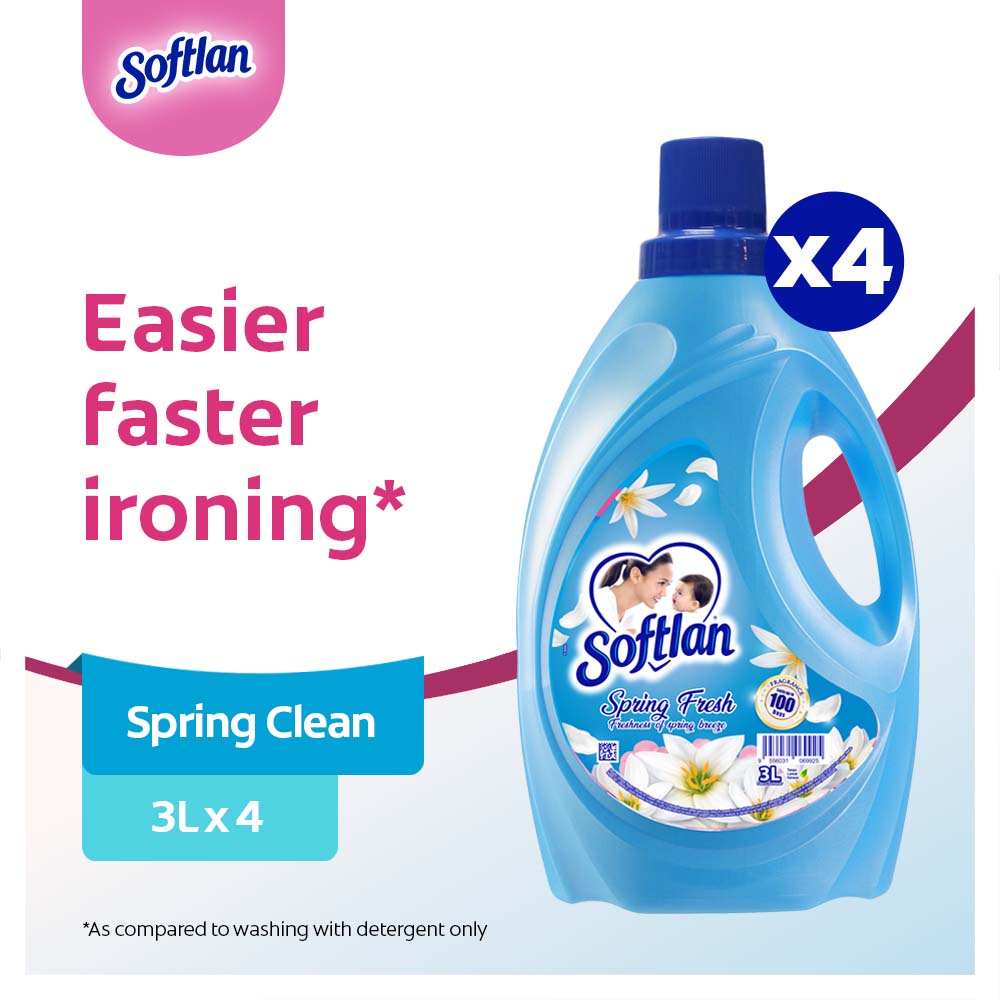 [Bundle of 4] Softlan Anti Wrinkles Fabric Softener Assorted (3L ...