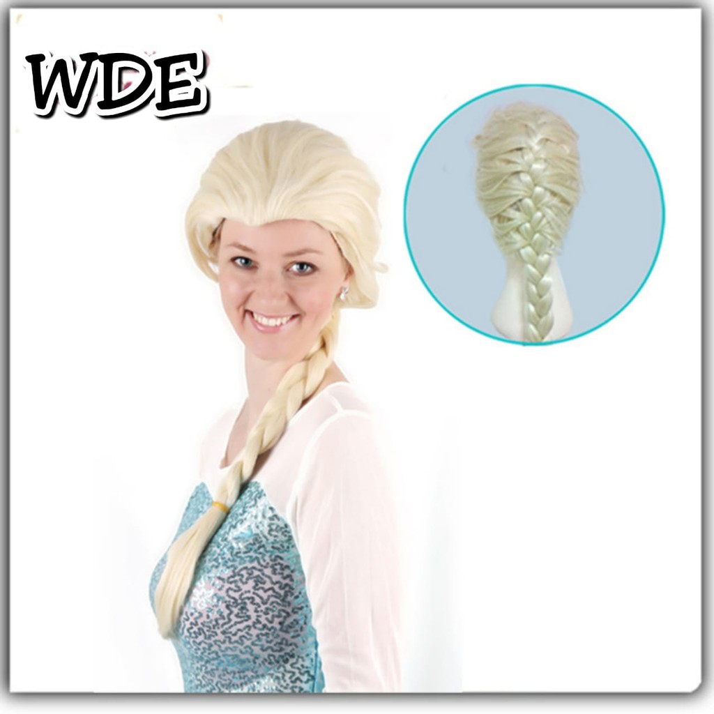 ELSA FROZEN WDE ADULT WIG | Shopee Singapore