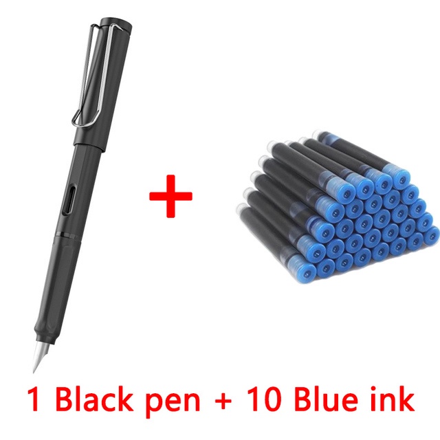 1 pen+10 ink Fountain pen calligraphy Multi-function pen 0.38mm EF Nib ...