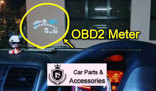 OBD2 ODB OBD 2 Meter Gauge Multi Speed Rpm Water Temp Sound Alarm ...
