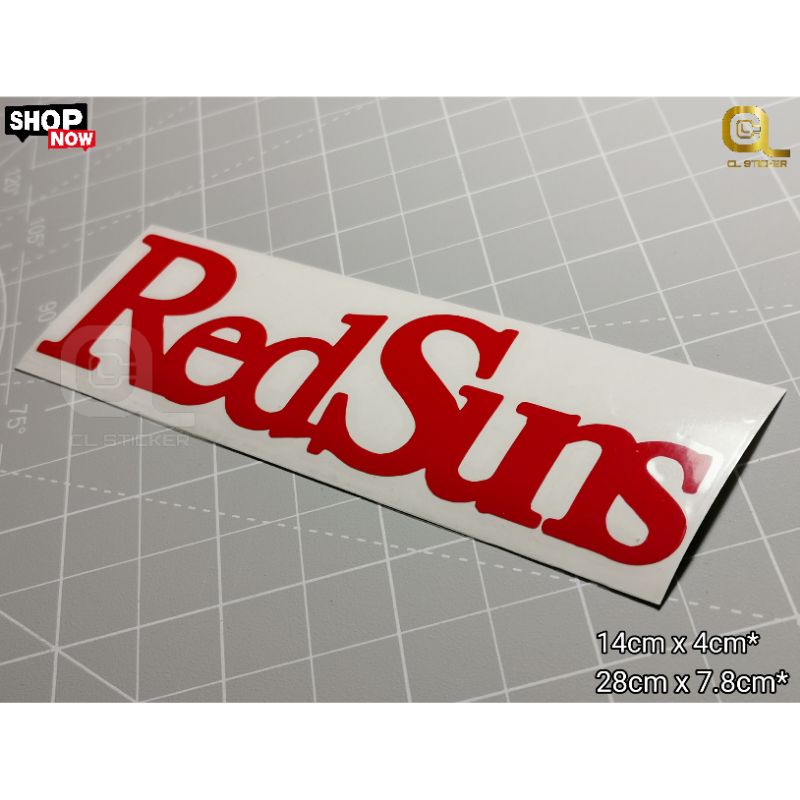 JDM Redsuns Logo Initial D Vinyl Sticker | Shopee Singapore