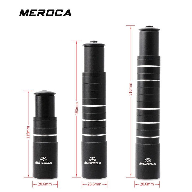 MEROCA Aluminium Alloy Bike Stem Fork Stem Extender For E bike Scooter ...