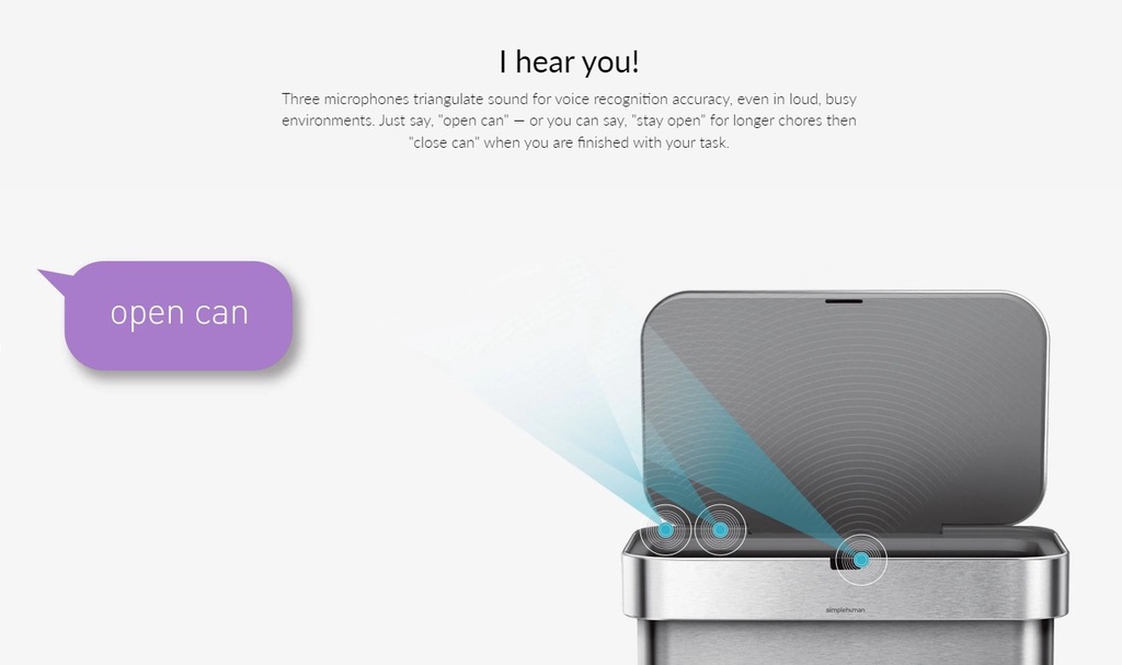 simplehuman 58L Voice + Motion Dual Compartment Rectangular Sensor Trash Bin | Shopee Singapore