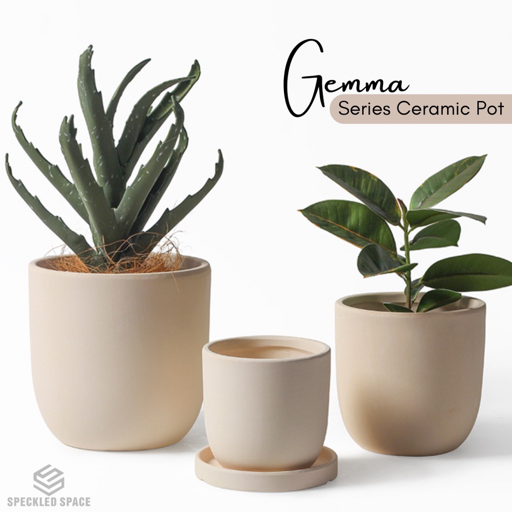 Gemma Series Ceramic Flower Pot | Home Outdoor Garden Flower Pot ...