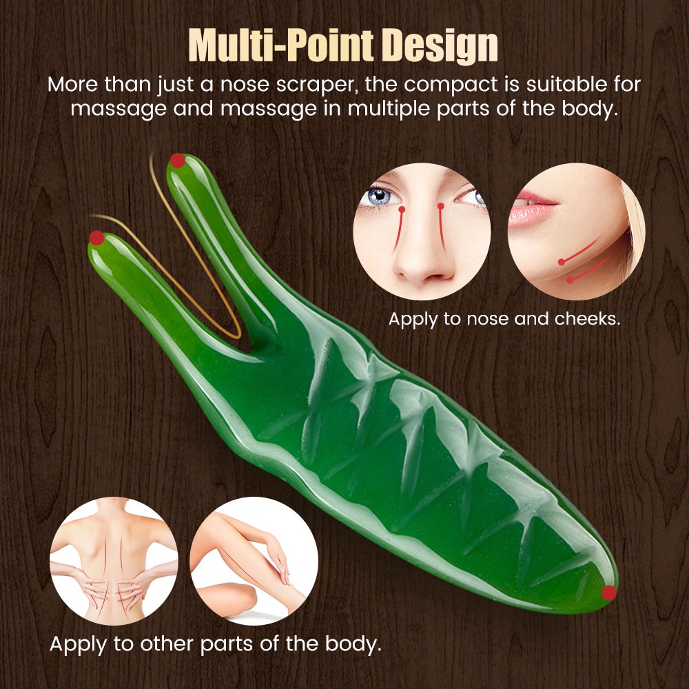 Natural Resin Nose Scraper & Gua Sha Board – Facial Roller, Facial ...