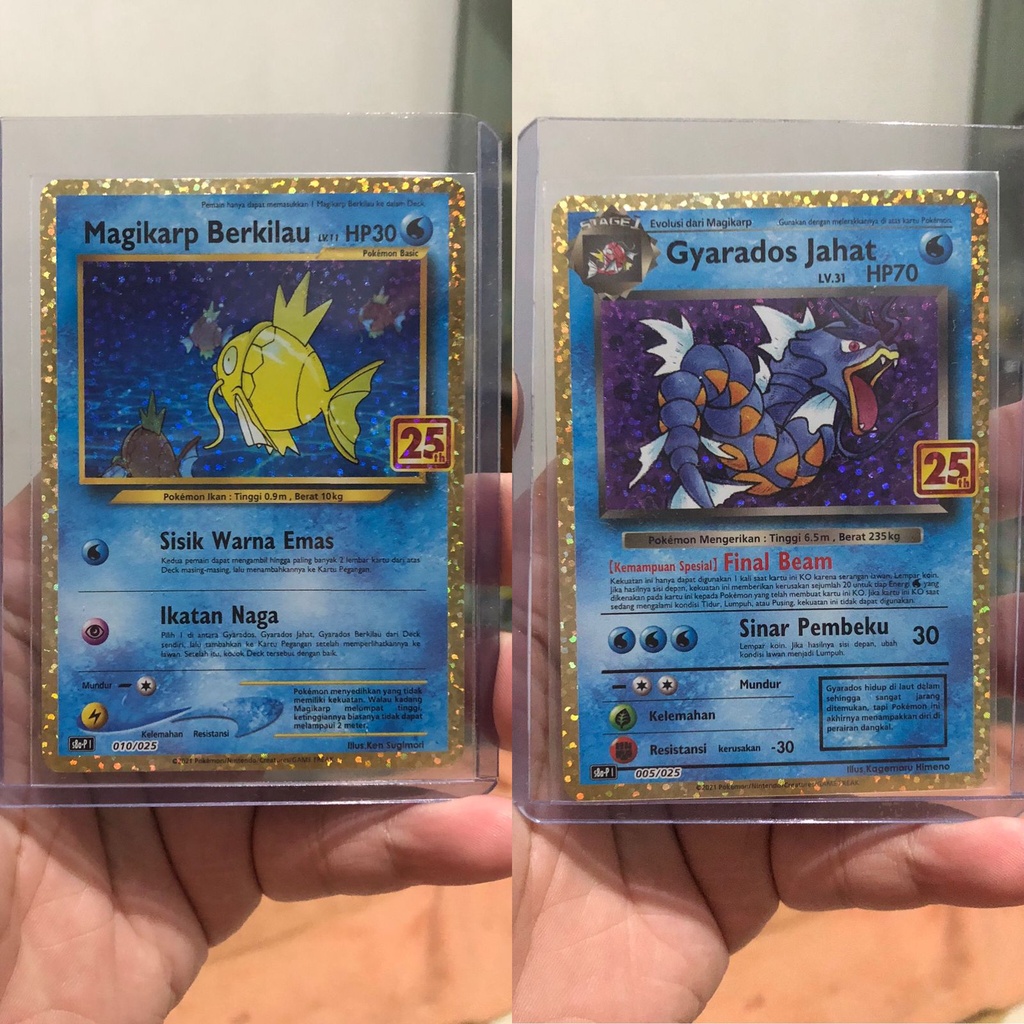 Pokemon Card TCG 25th Anniversary Indonesia Magikarp Shiny & Original ...