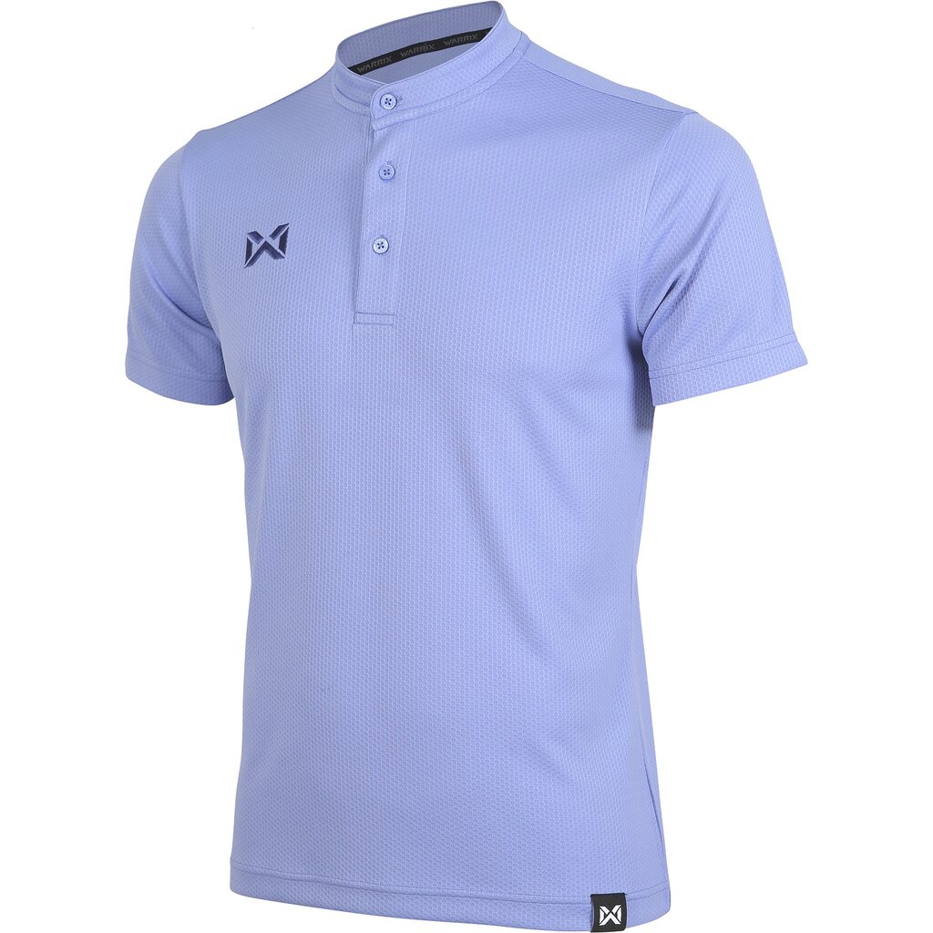 WARRIX Polo Shirt Mandarin Collar Short Sleeve Microfiber Fabric ...