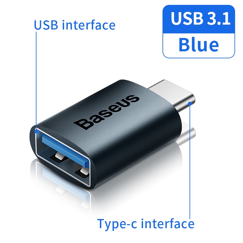 Baseus USB 3.1 OTG Adapter Type C Male to USB A Converter 10 Gbps Data ...