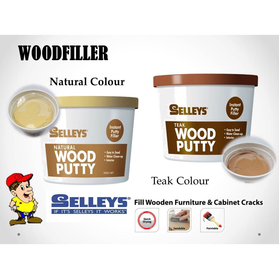 SELLEYS WOOD PUTTY 500GM for Wood Timber Crack Repairs | Shopee Singapore