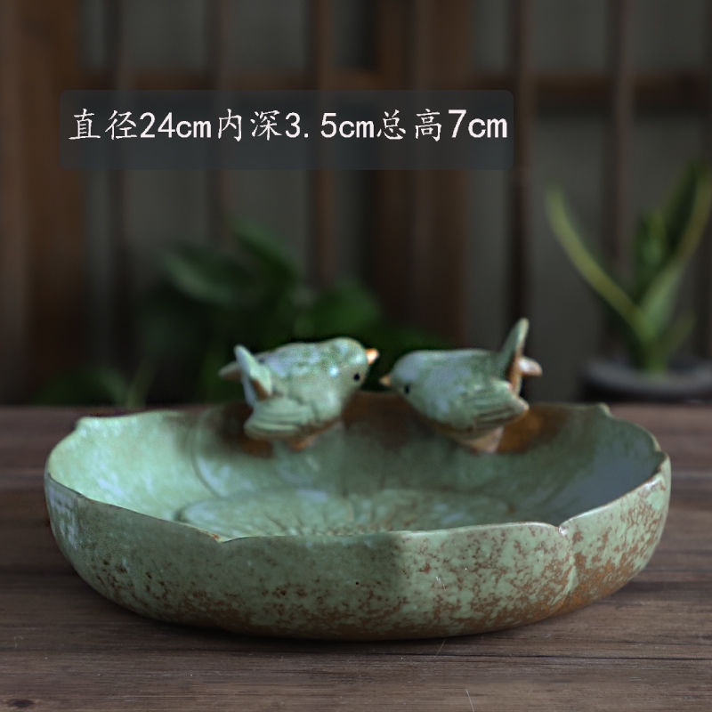 Large-caliber ceramic flowerpot, large water tank, lotus pot, lily bowl ...