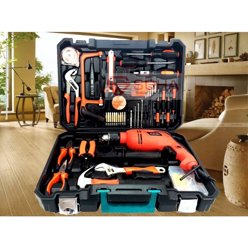 Art-040 SOHA Toolkit 112 Pcs 1 Set Box Tool Box Electric Drill Hammer ...