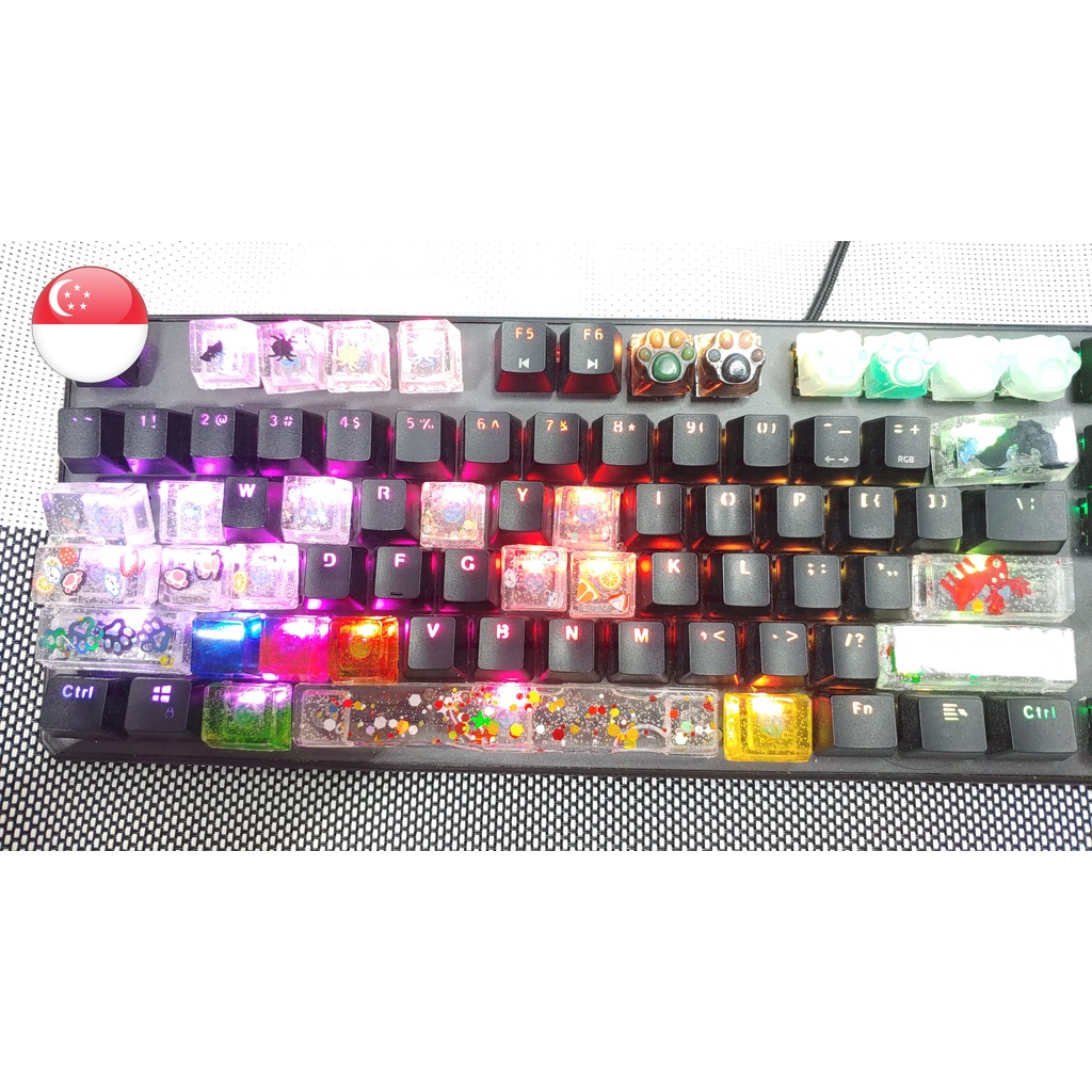 Epoxy UV Resin Keyboard Keycaps Silicone Mold DIY Handmade Crystal ...