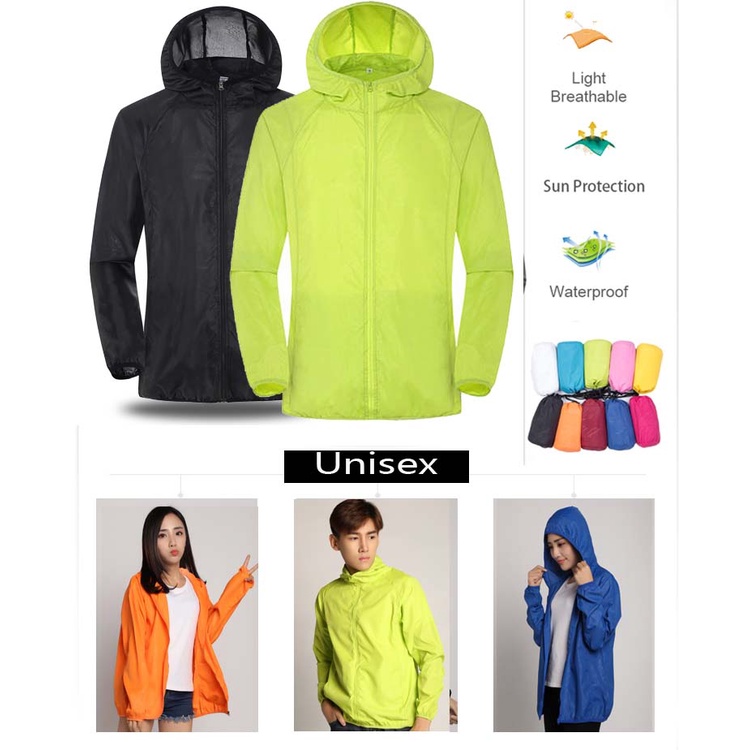 READY STOCK Capsule Jacket Windbreaker Sport Hiking Ultra-Light UV ...