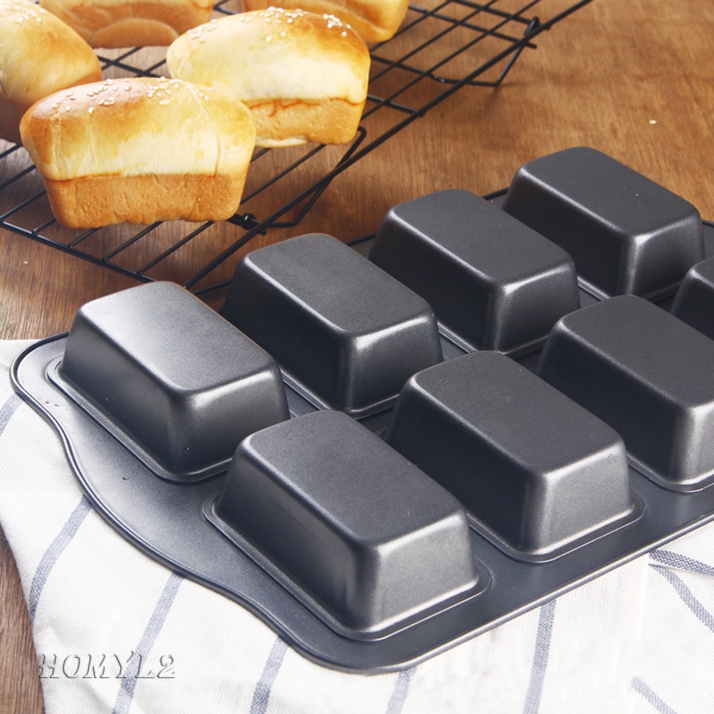8 Cavity Non Stick Bakeware Desserts Bread Baking Tins | Shopee Singapore
